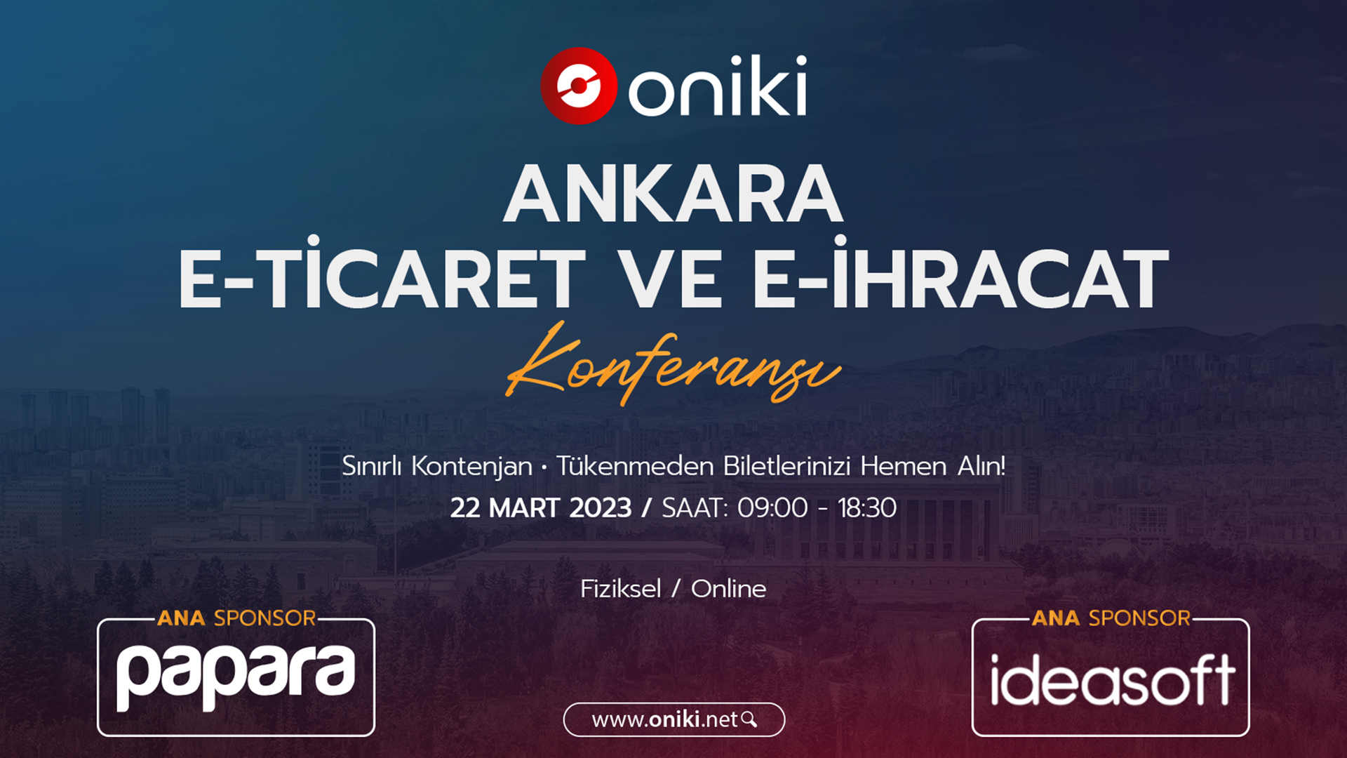22 March 2023 Ankara E-Commerce and E-Export Conference - Oniki